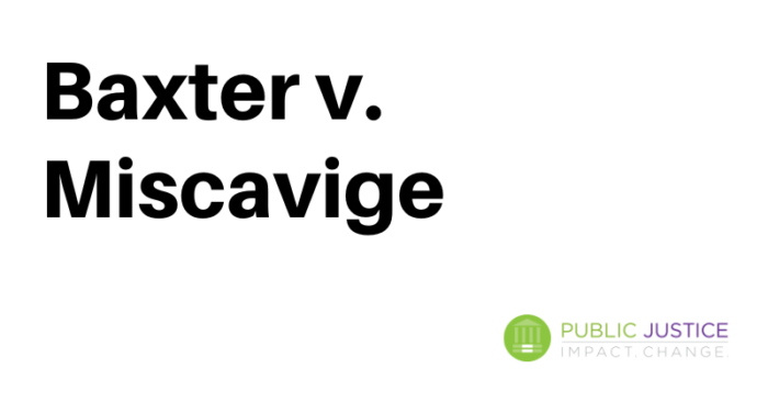 Public Justice | Baxter v. Miscavige