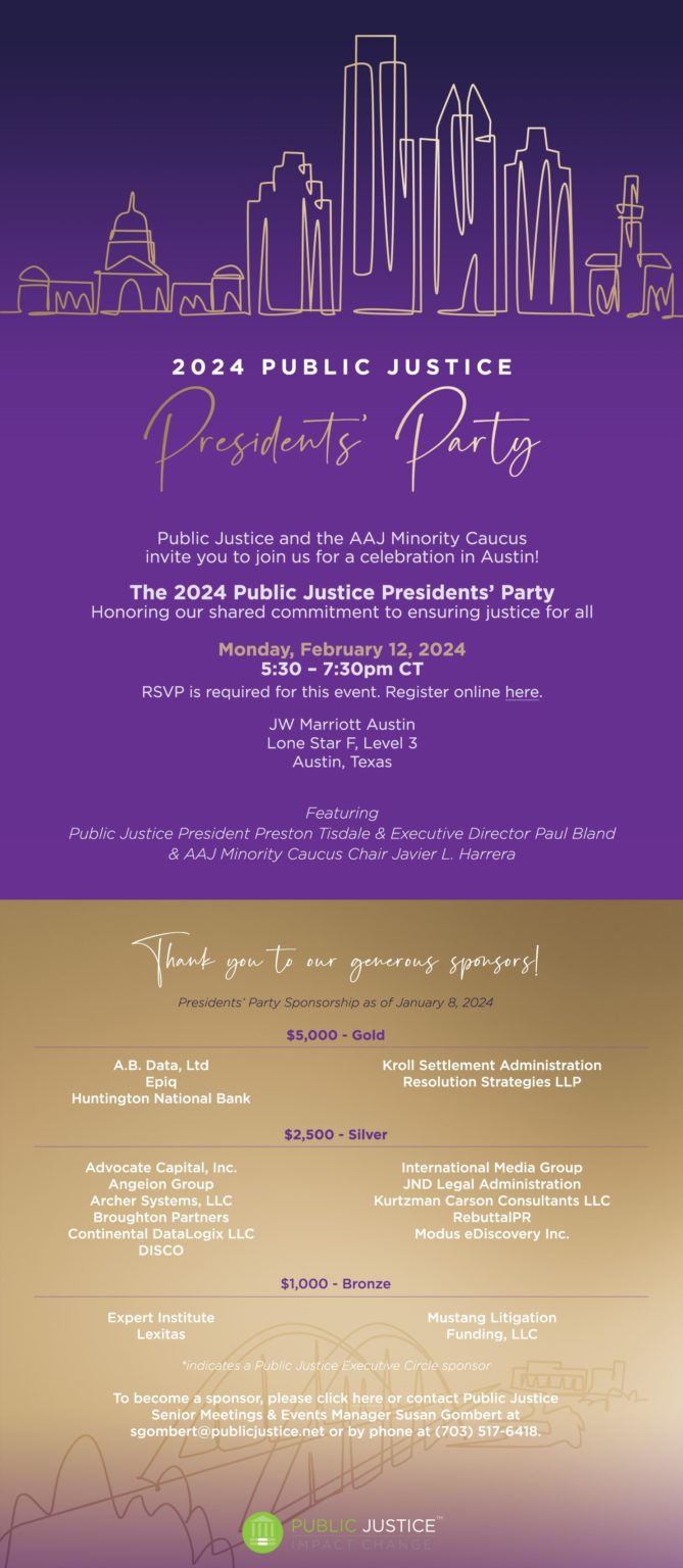 Public Justice | Austin Invitation